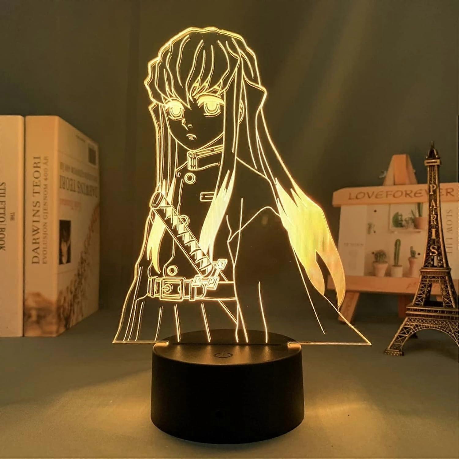 Demon Slayer Muichiro Tokito lamp Anime 3D led Lamp Night Light ...