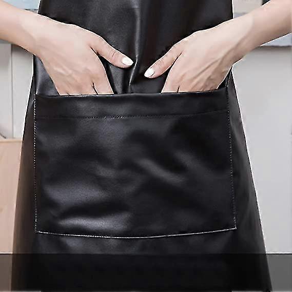 Pu Waterproof Apron With One Big Pocket Adjustable Oil Proof Apron For ...