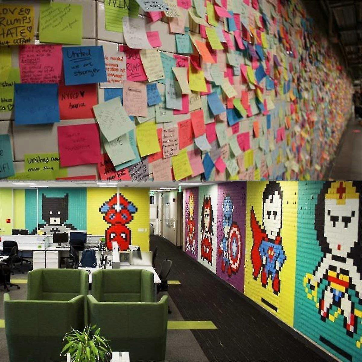 8 Assorted Colour Sticky Notes, 76 X 76 Mm,100 Sheets/pad Self-sticky ...