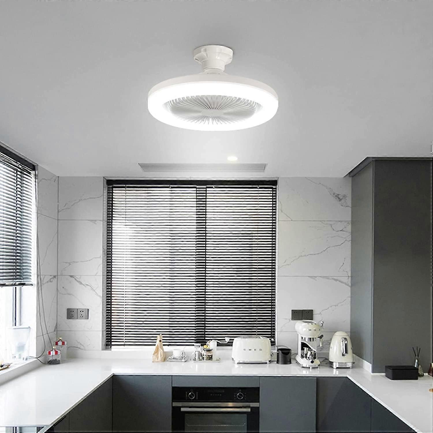 2 in 1 Smart Fan Light, 3 Blade Modern Ceiling Fan with E27 Lamp, Smart ...