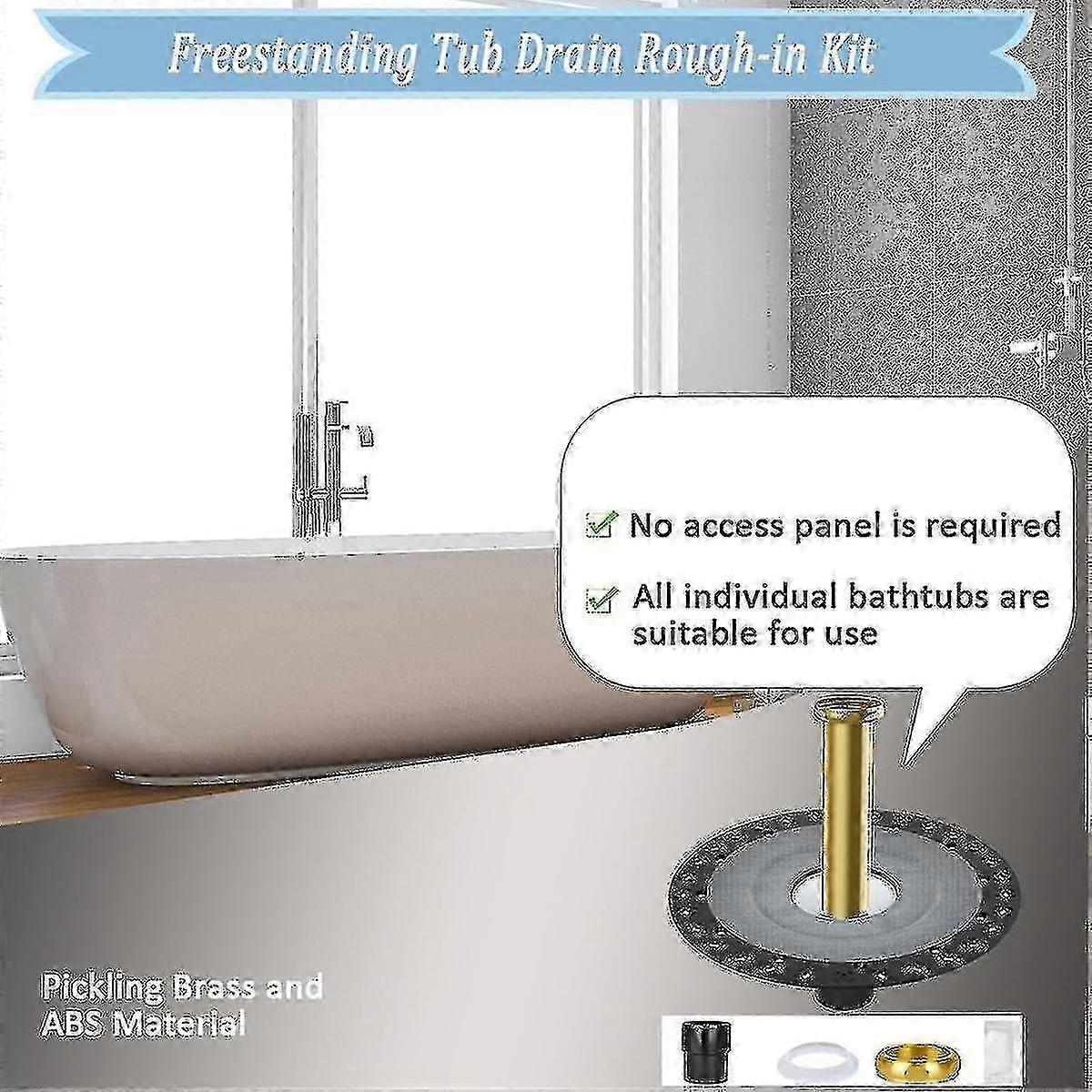 Upgrade Freestanding Tub Drain Rough-in Kit,12 Inch Base,island Tub ...