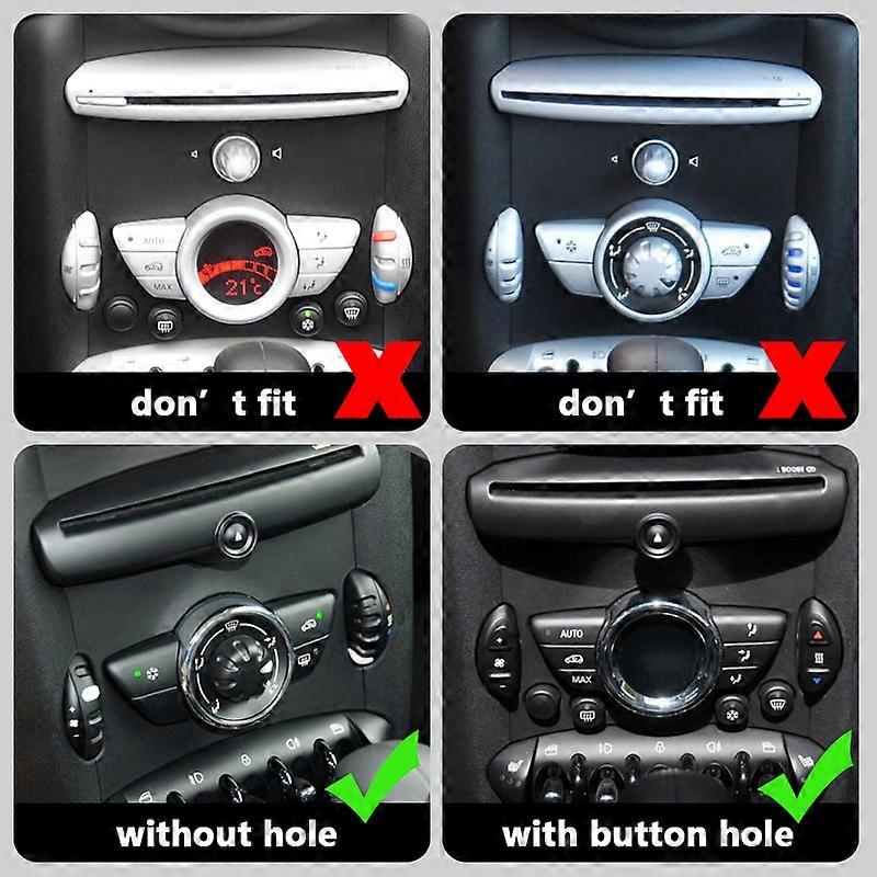 Car Interior 2PCS/SET Central control panel Leather Sticker For MINI ...