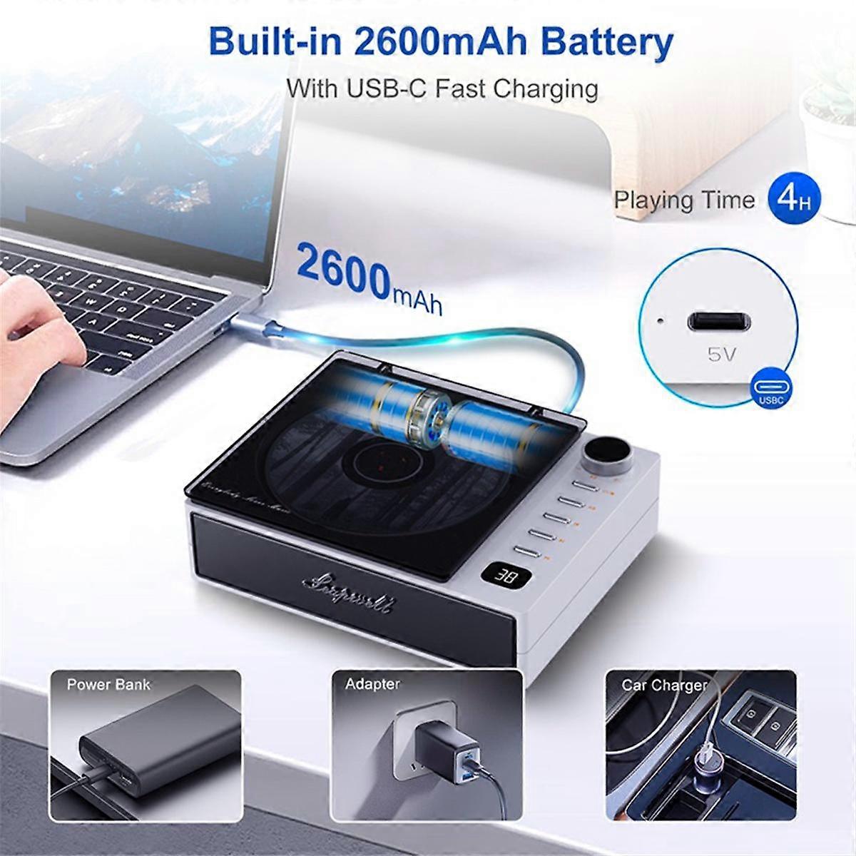 Portable Cd Player Wireless Bluetooth Speakers FM Radio Walkman Music ...