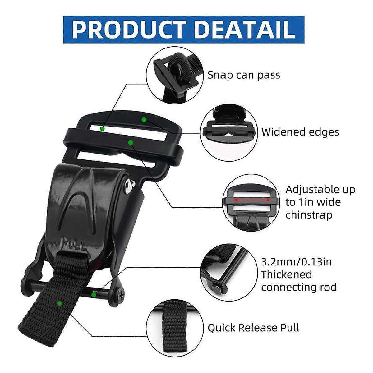 Helmet Quick Release Buckle Replacement Kit, Ratcheted Helmets for Chin ...