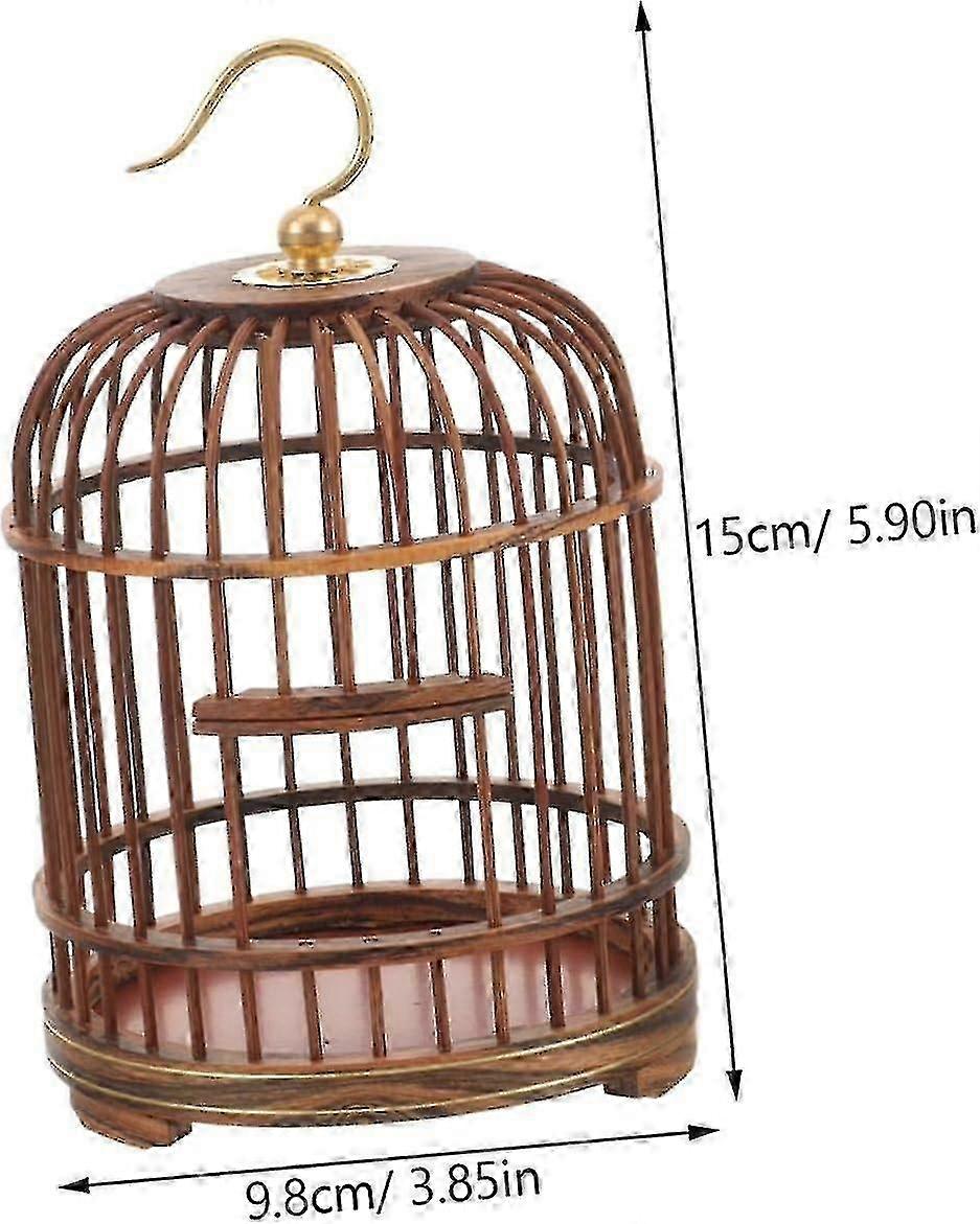 Vintage Retro Wooden Bird Cage - Outdoor Decor And Pet Cage With Metal ...
