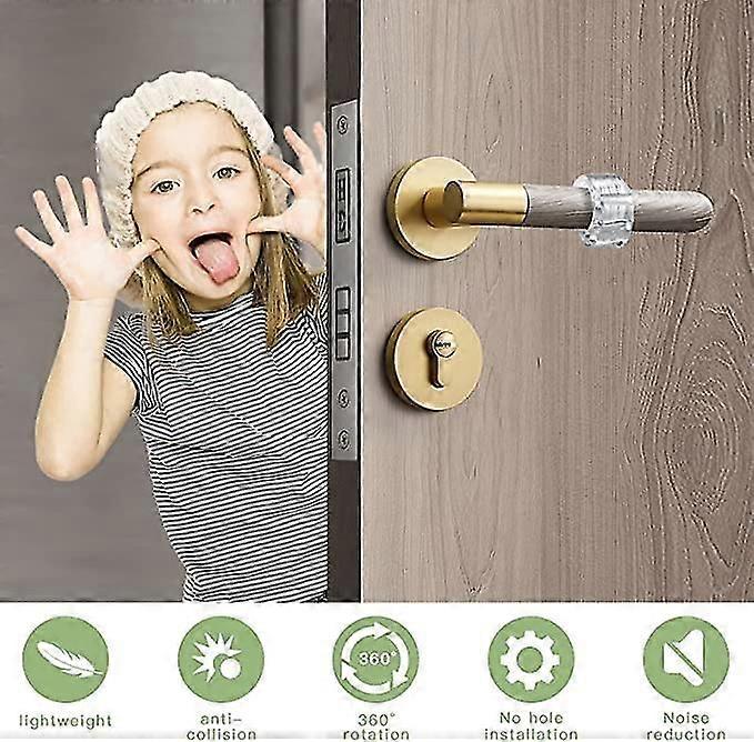 12 Pieces Silicone Door Anti-Handle Protection Door Handle Wall and ...