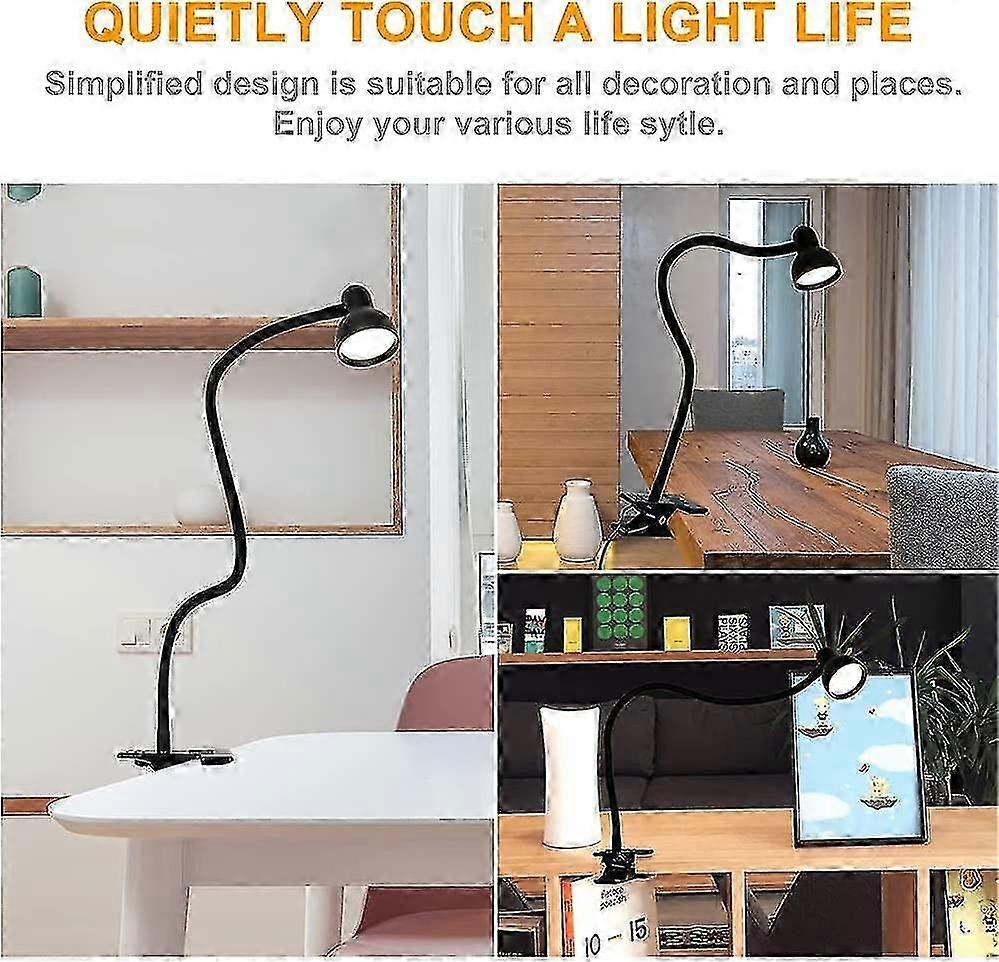 Clip On Light Reading Light 3 Colors 3000-6500k 10 Brightness Levels ...