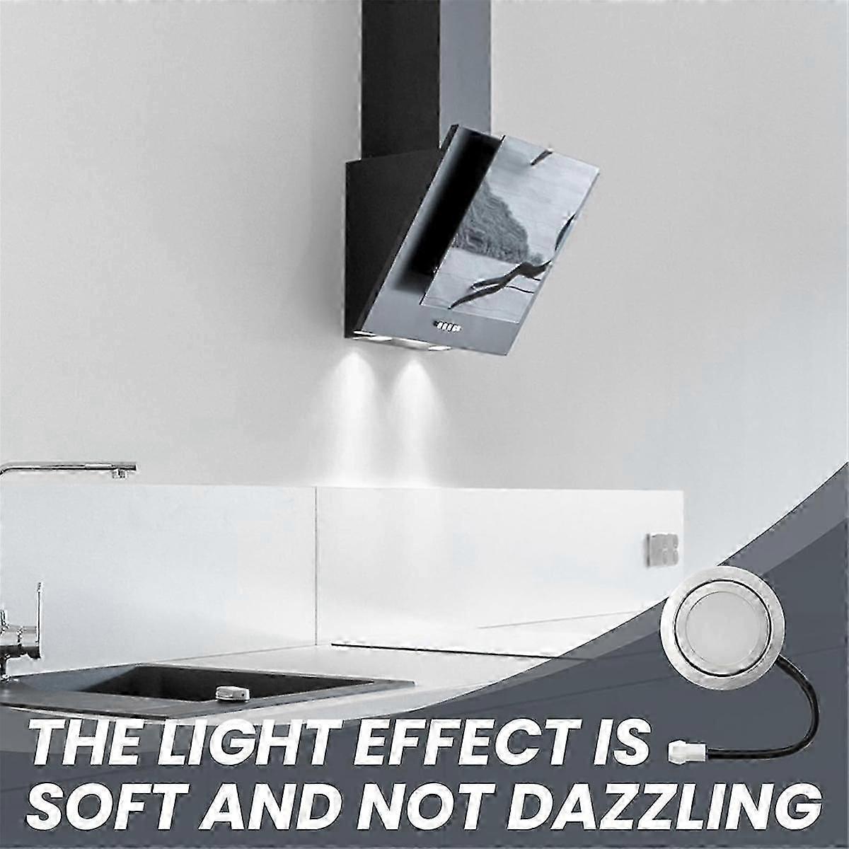 12V DC 2W Range Hood Lights with EL Socket, 2Pack Hole Closet Stove LED ...
