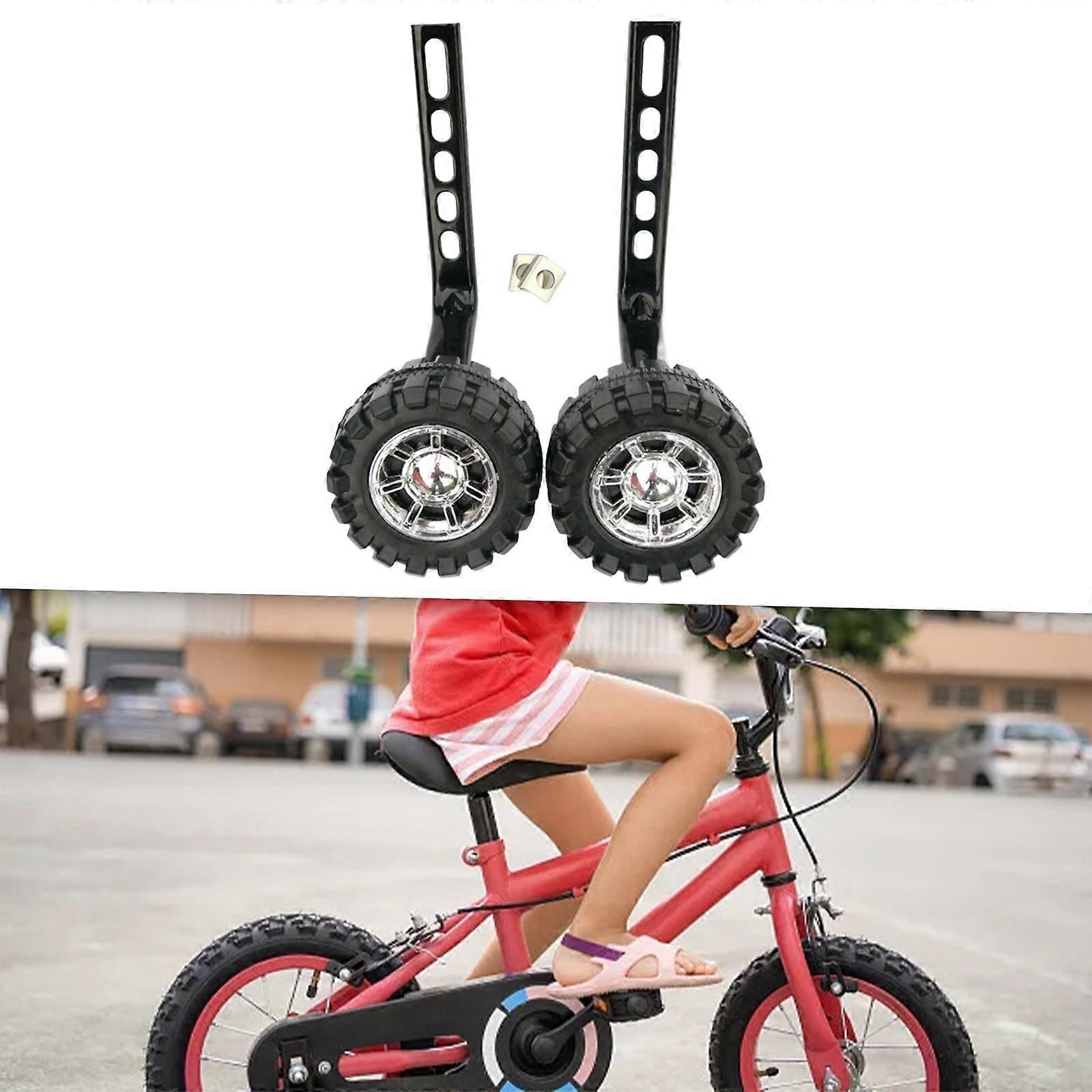 Kids Bicycle Bike Support Wheels Stabilizers Black Bracket | Fruugo UK