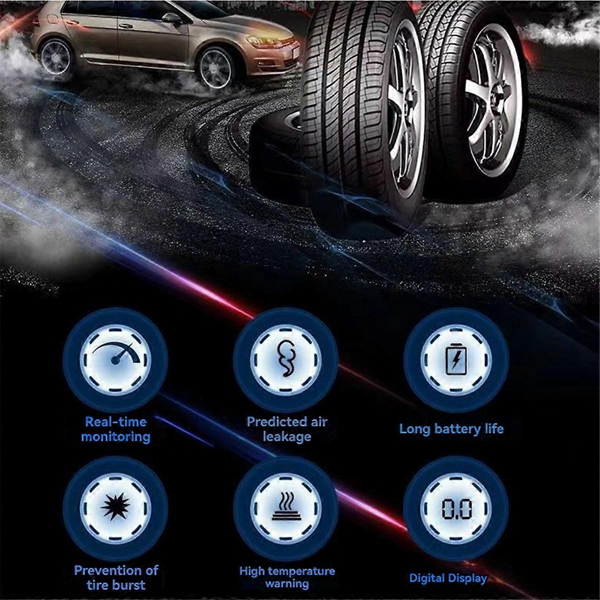 USB Android Wireless TPMS Tire Pressure Monitoring System External ...