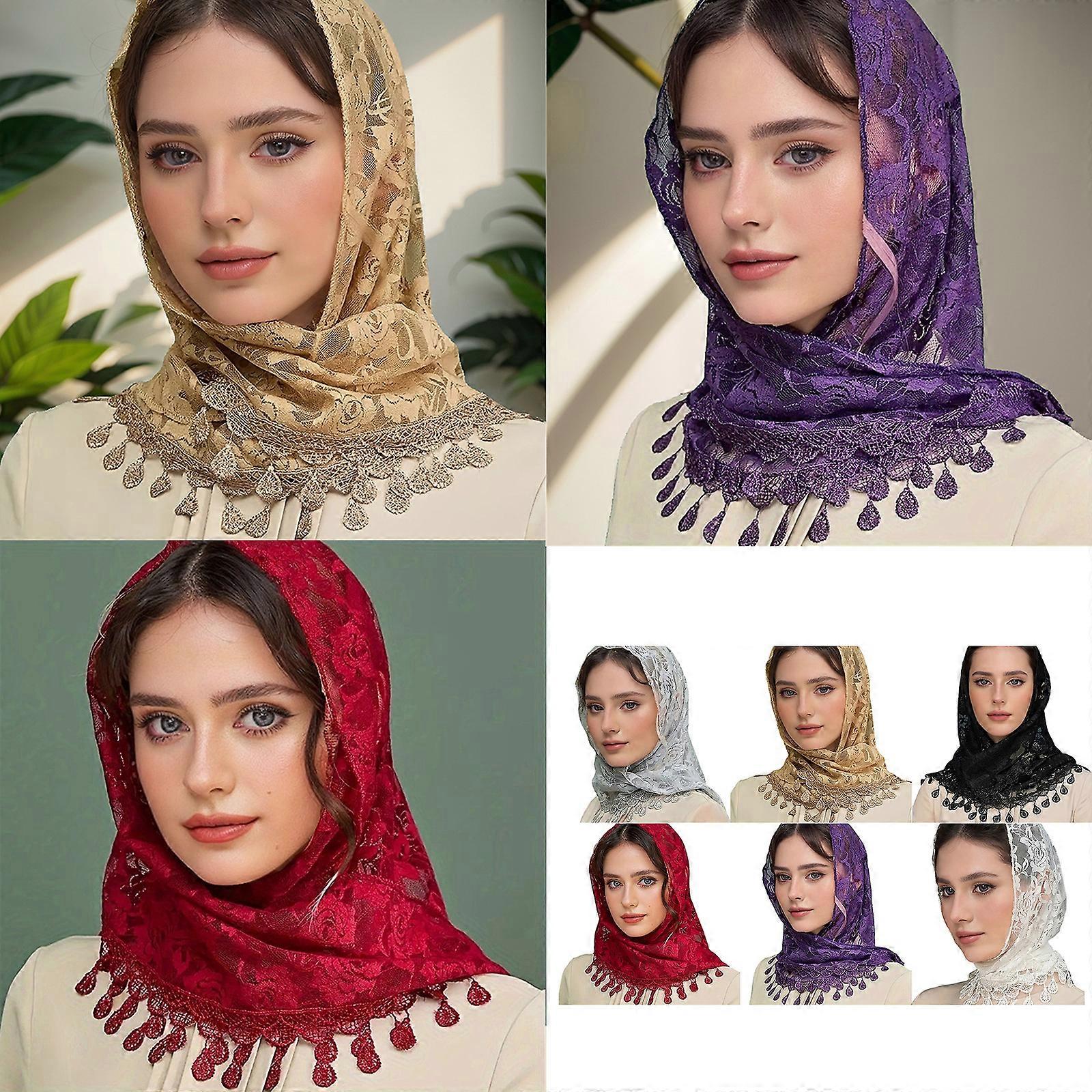 Elegant Mantilla Veils Mass Shawl for Formal Occasion Spanish Lace ...