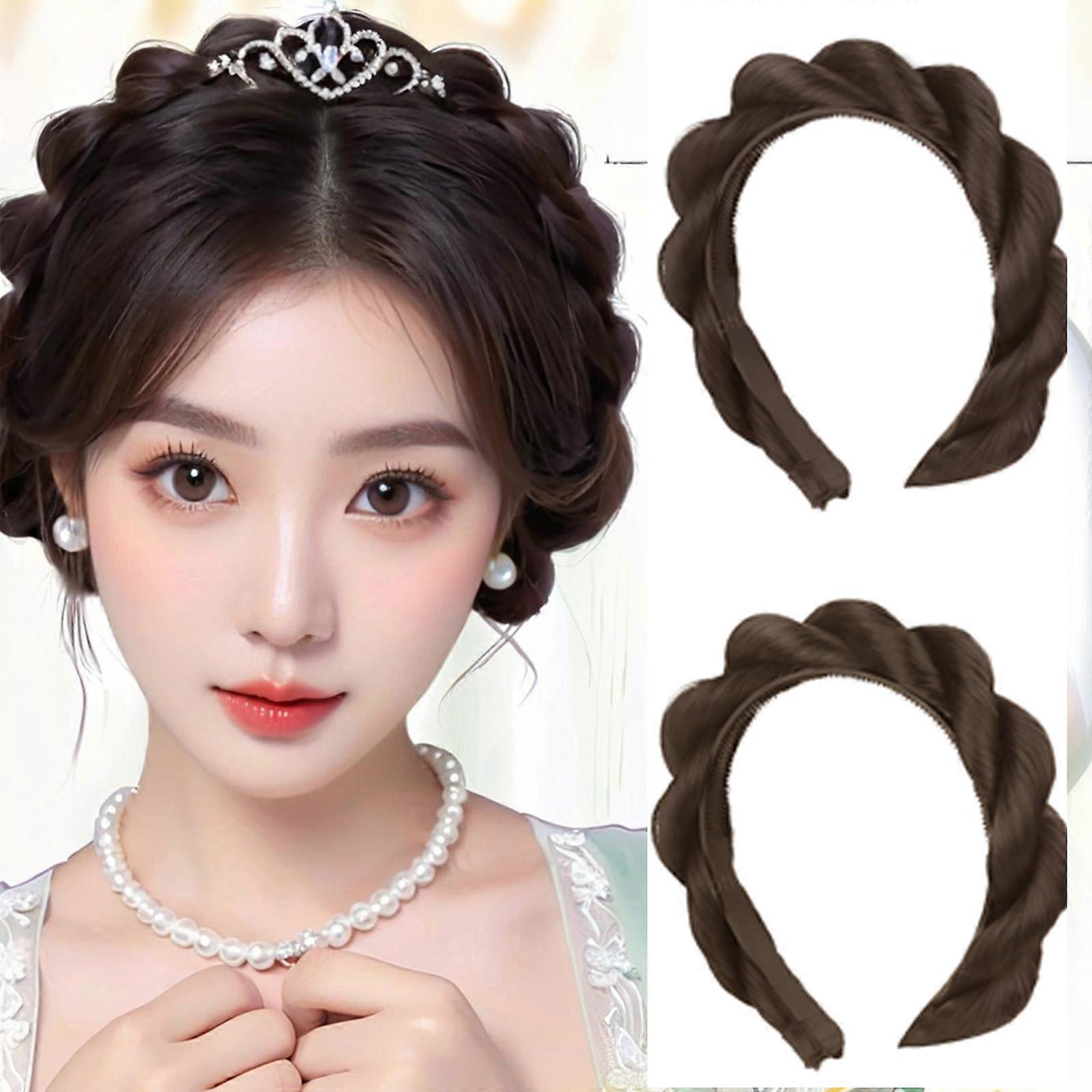 Girls Hairband Curly Hair Extensions Princess Coser Headwear Hair Hoop ...