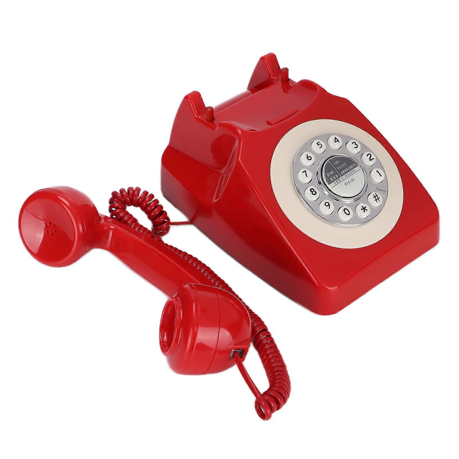 Retro Corded Home Phone Classic Vintage Old Wired Landline Phone for ...