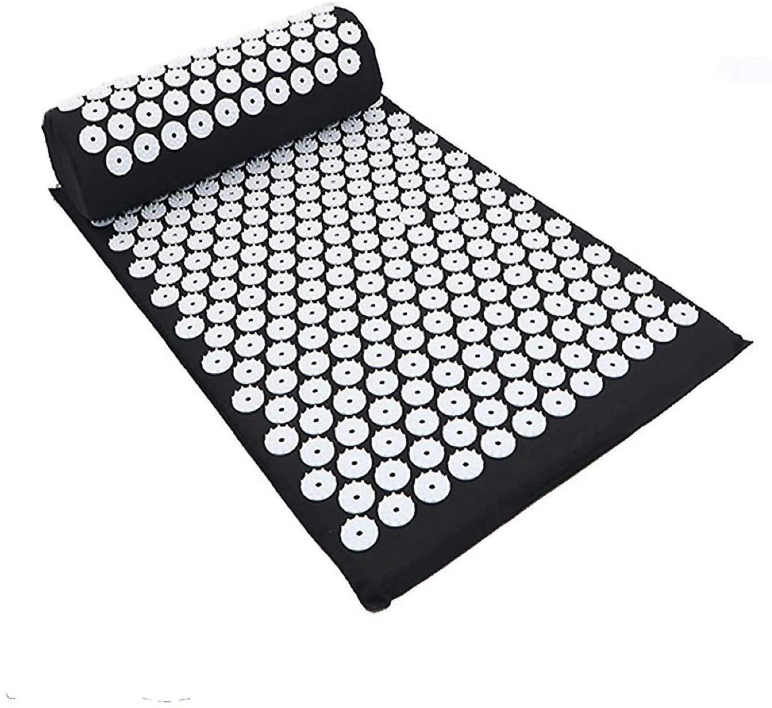 Acupuncture Mat Acupressure Set With Pillow For Foot Back Neck Pain ...