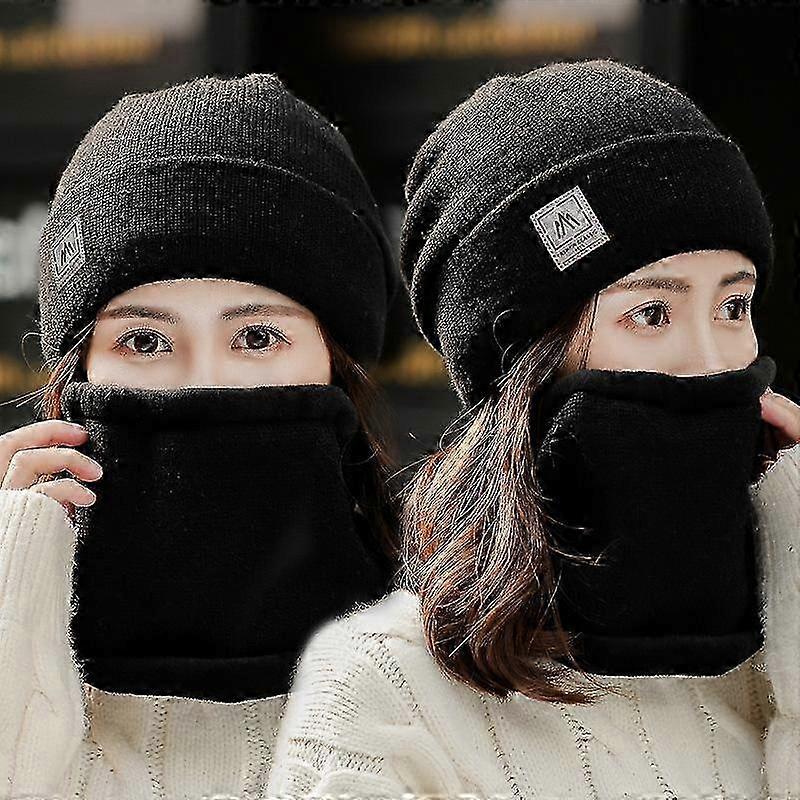 Cold Weather Hat for Women - Fur Lined Knitted Winter Beanie | Fruugo UK