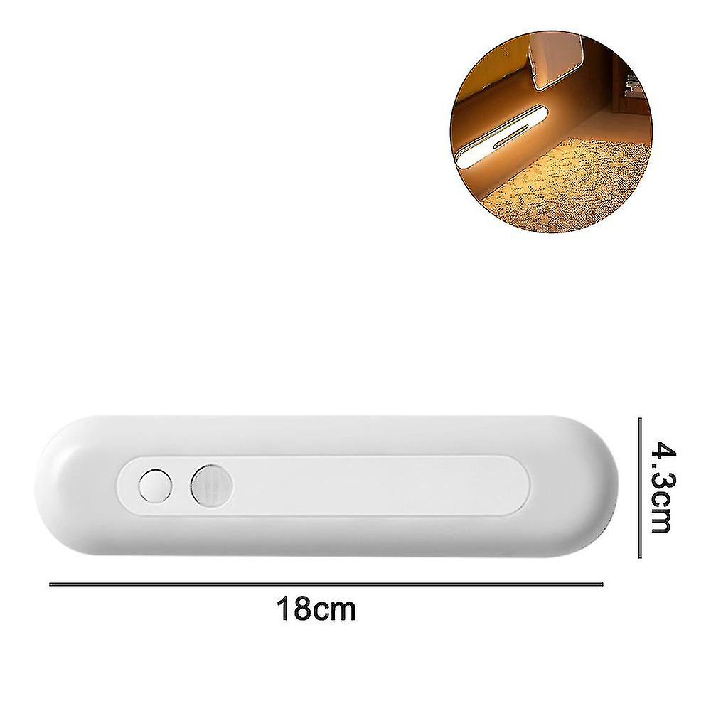 Wireless Magnetic Night Light Long Light Strip Bulb Smart Auto On-off ...