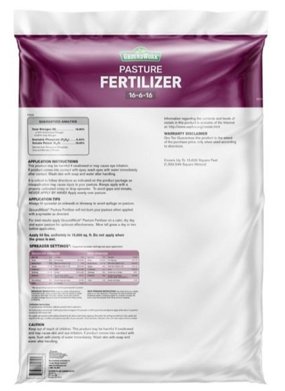 GroundWork 100525067 Pasture Fertilizer 15,000 sq. ft. 16-6-16 | Fruugo NO