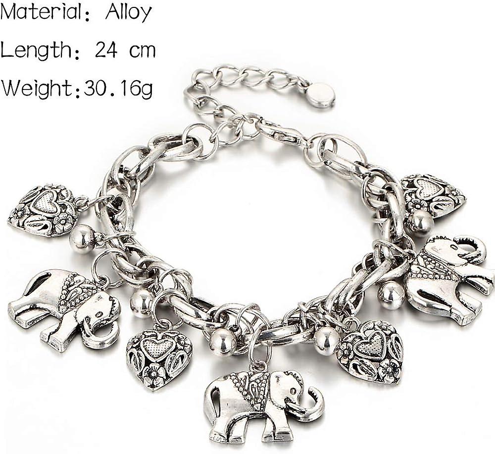 Heytea Boho Anklet Bracelet for Women Teen Girls, Handmade Elphant Sun ...