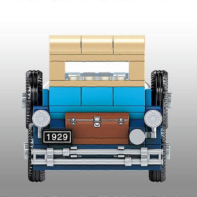 City MOC Racing Car Vintage Vehicle Mechanical Car Model DIY Building ...