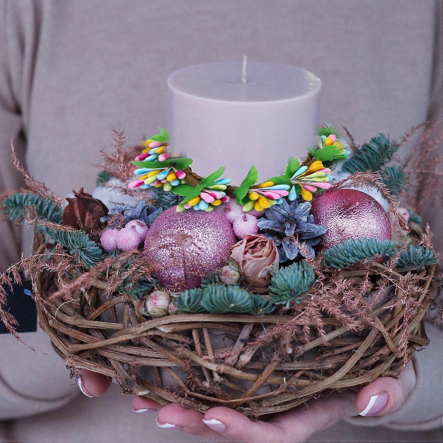 Easter Candle Rings Wreaths, Easter Candle Garland Rings Artificial ...