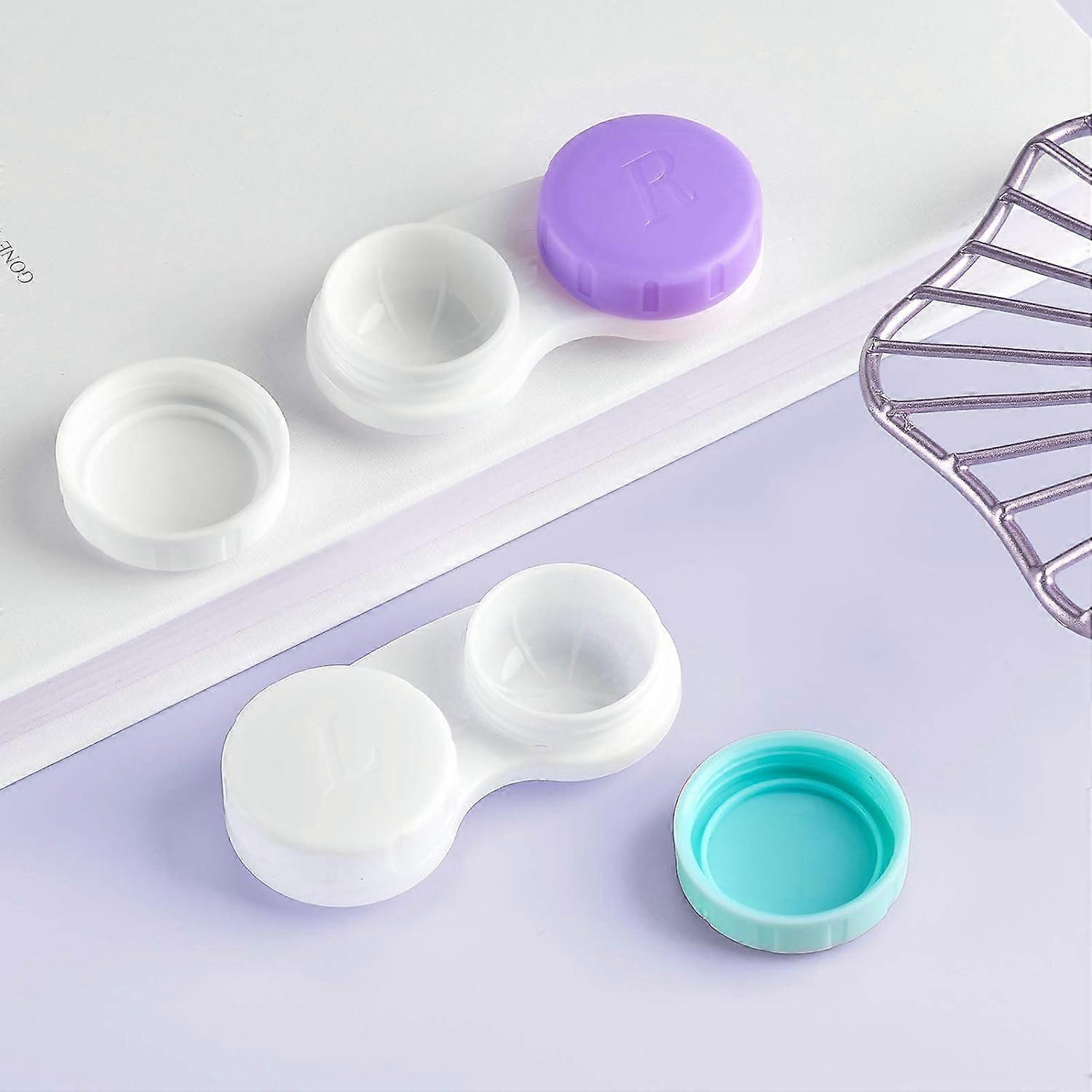 12Pcs Contact Lens Case, Contact Lens Box Left Right Eyes Holder ...