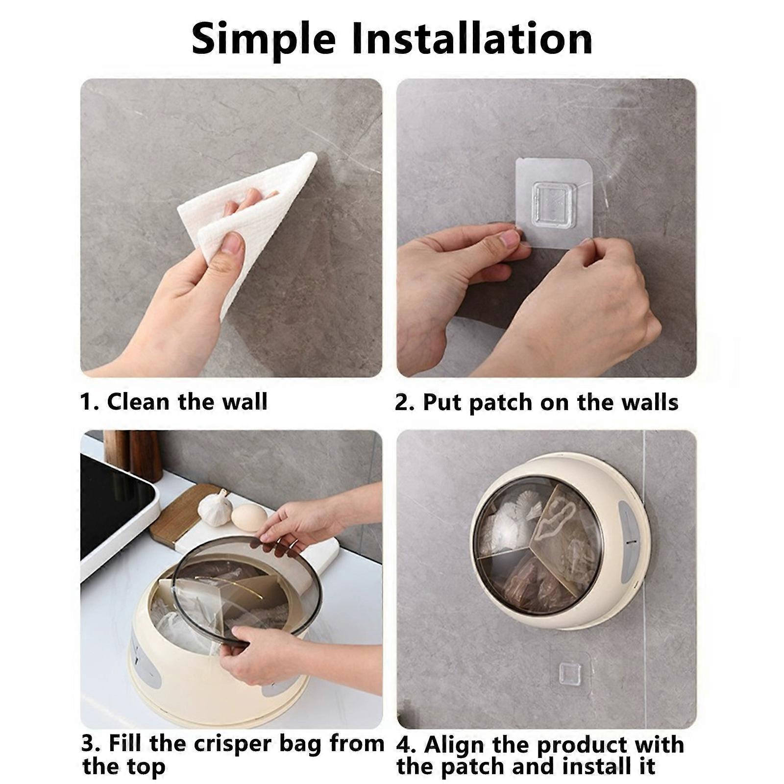 Kitchen Non Punching Rotating 3-in-1 Disposable Cling Film Workbench ...