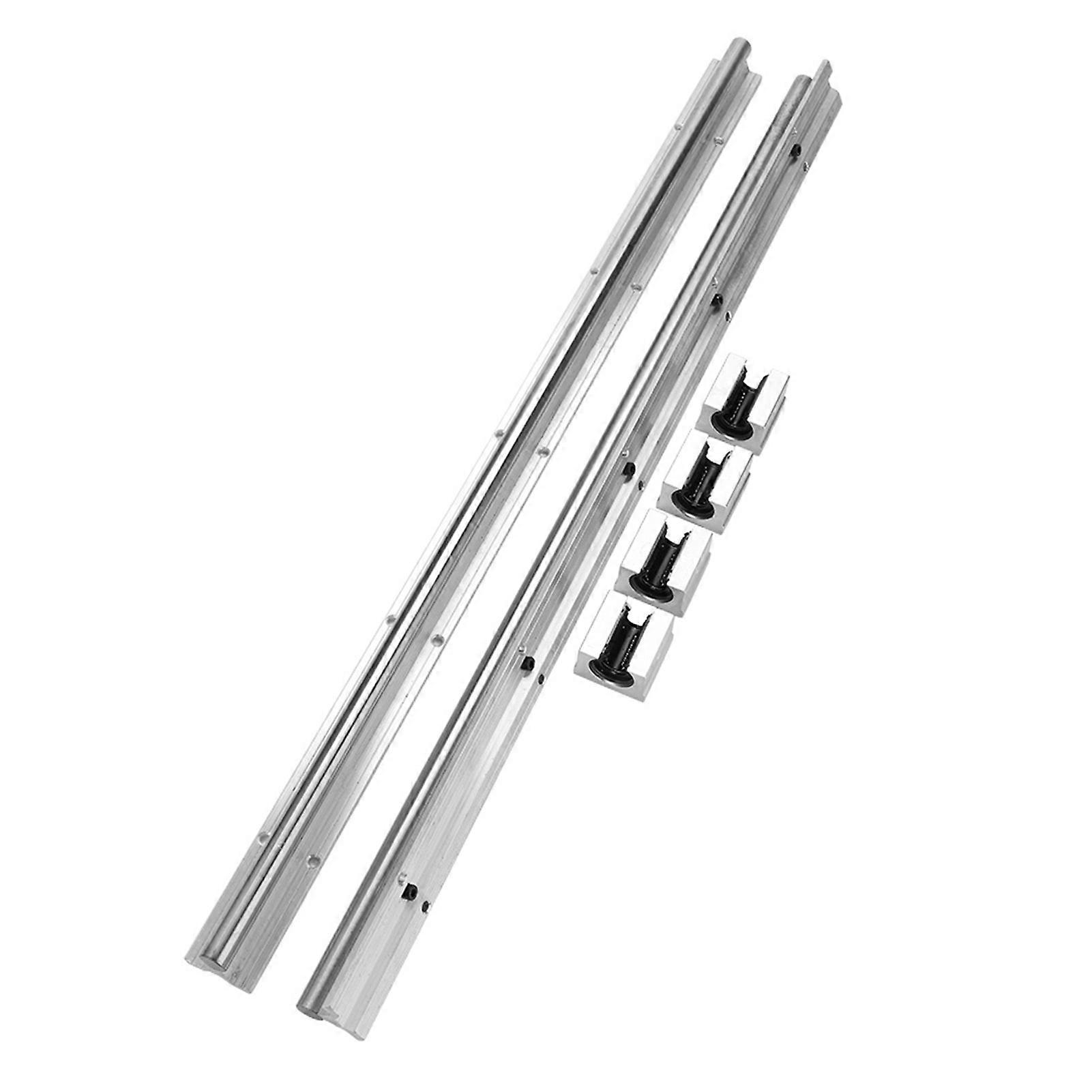 2pcs SBR16-750mm 16mm Linear Slide Guide Shaft Rail 4 SBR16UU Bearing ...