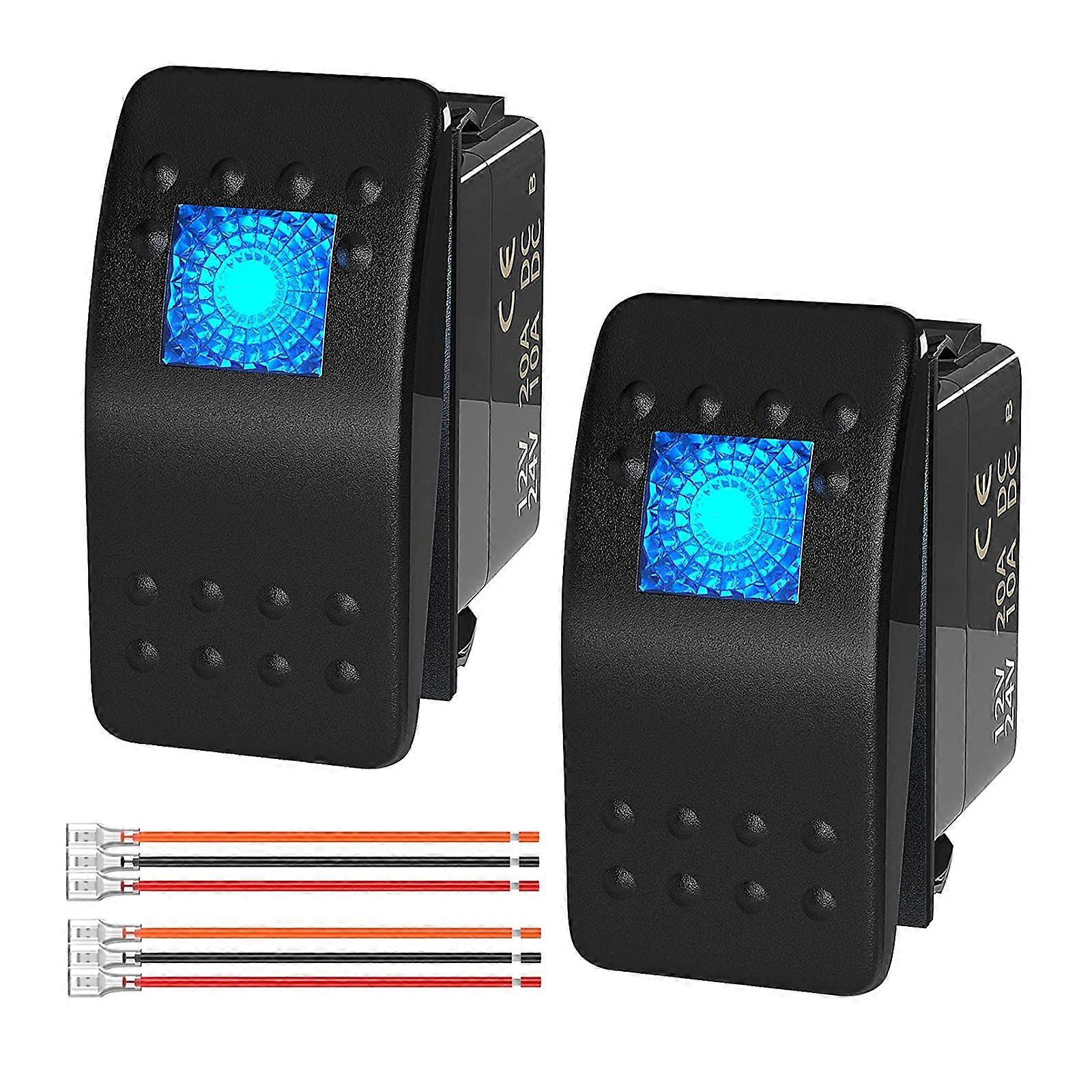 Car Truck Boat RV LED 3 Pin Waterproof Rocker Switch ON OFF Toggle ...