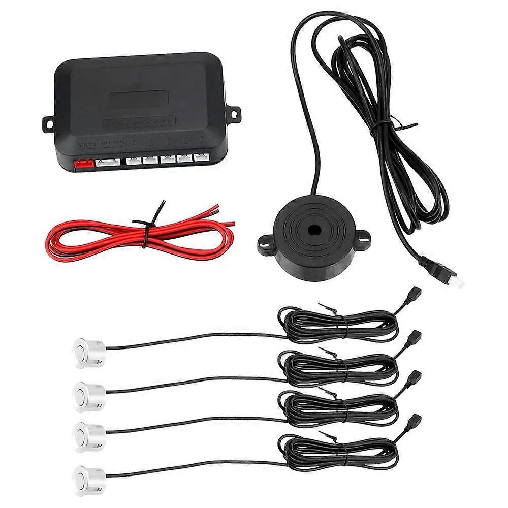 4 Sensors Buzzer Car Parking Sensor Kit Car Distance Detection System ...