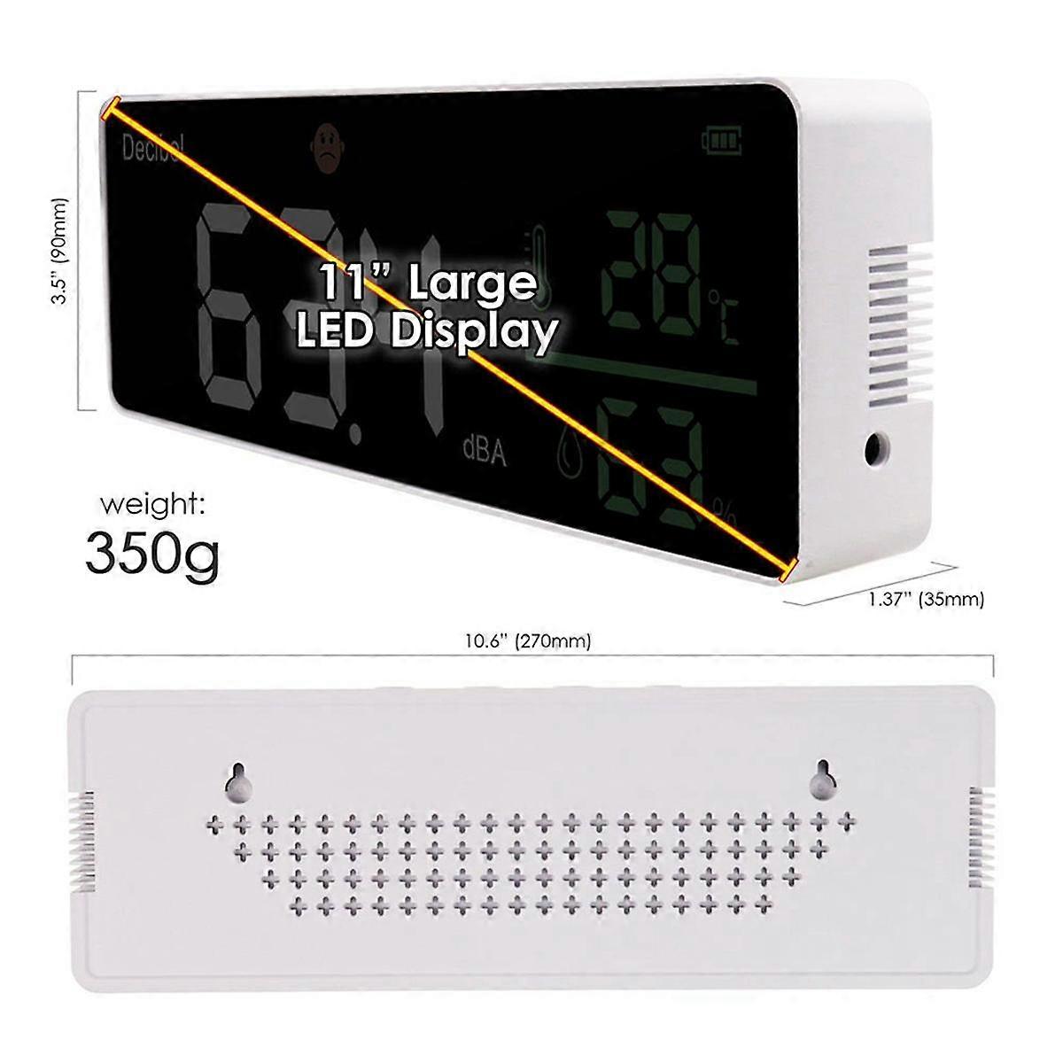 2X 3-In-1 Decibel Meter Sound Level Reader + Humidity & Temperature ...