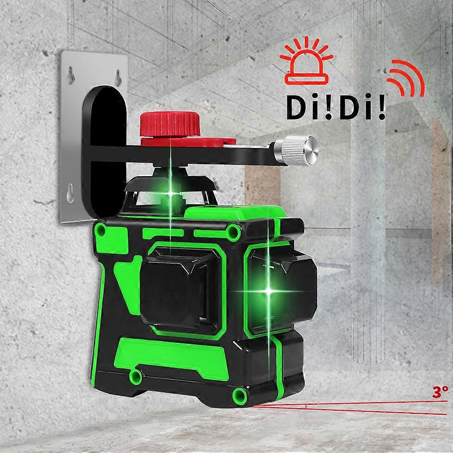 3D Automatic 12 Lines Green Laser Level Leveling Cross Line Laser ...