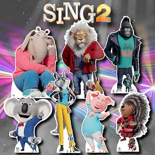 Sing 2 Official Cardboard Cutouts Set of 7 Standees | Fruugo US