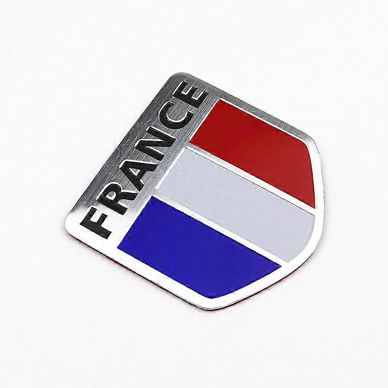 Car Styling 3D Aluminum France Flag Emblem Badge Car Sticker Decals ...