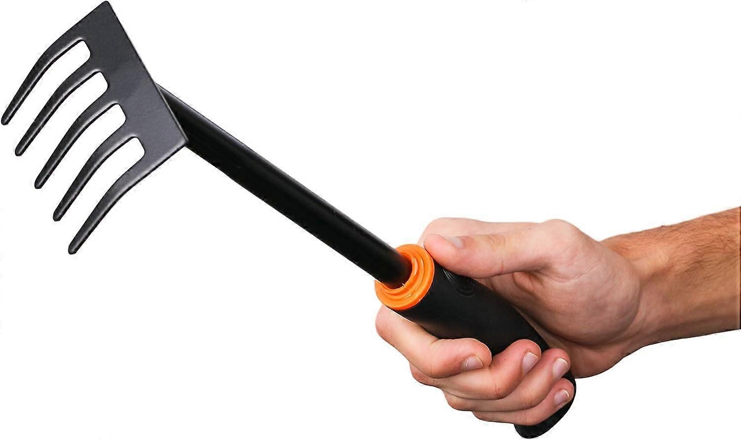 Luxury garden rake 9 cm wide in black lacquered carbon steel | Garden ...