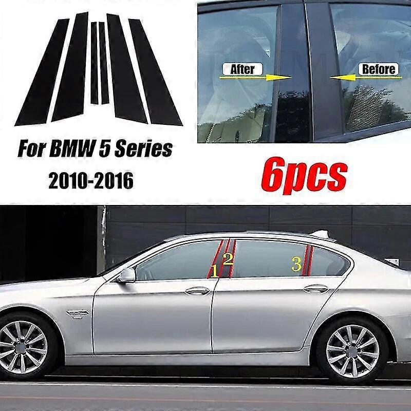 Car Pillar Posts Door Window Decoration Stickers Trims Cover for BMW 5 ...