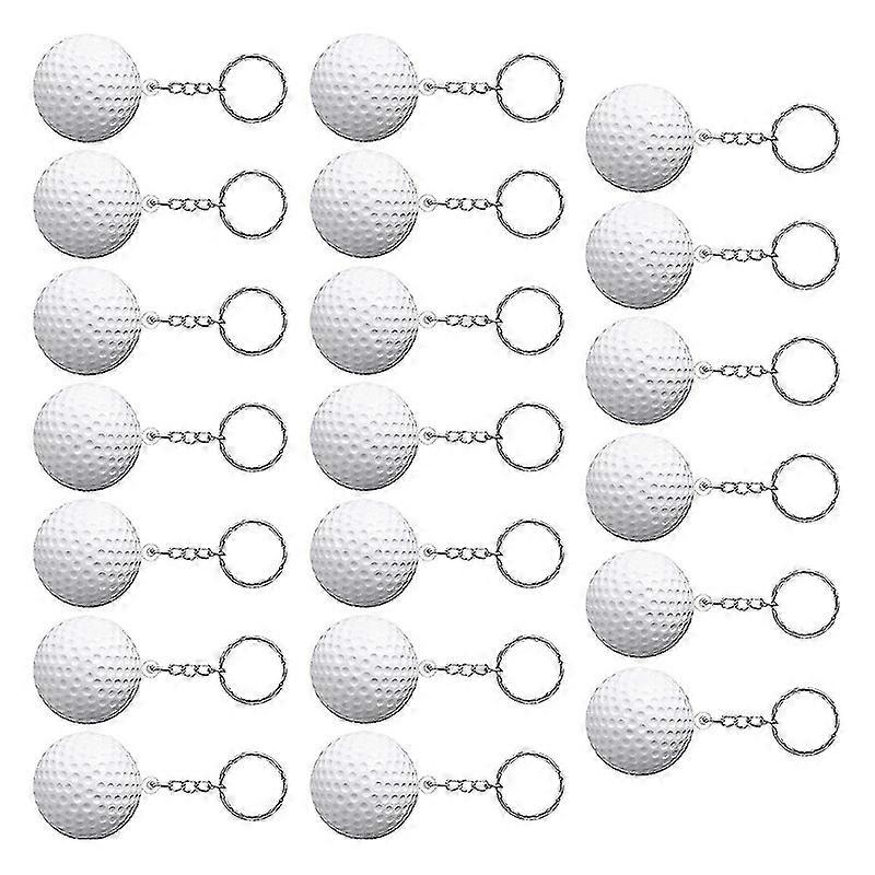 20 Pack Golf Ball Keychains For Party Favors,golf Ball Stress Ball ...