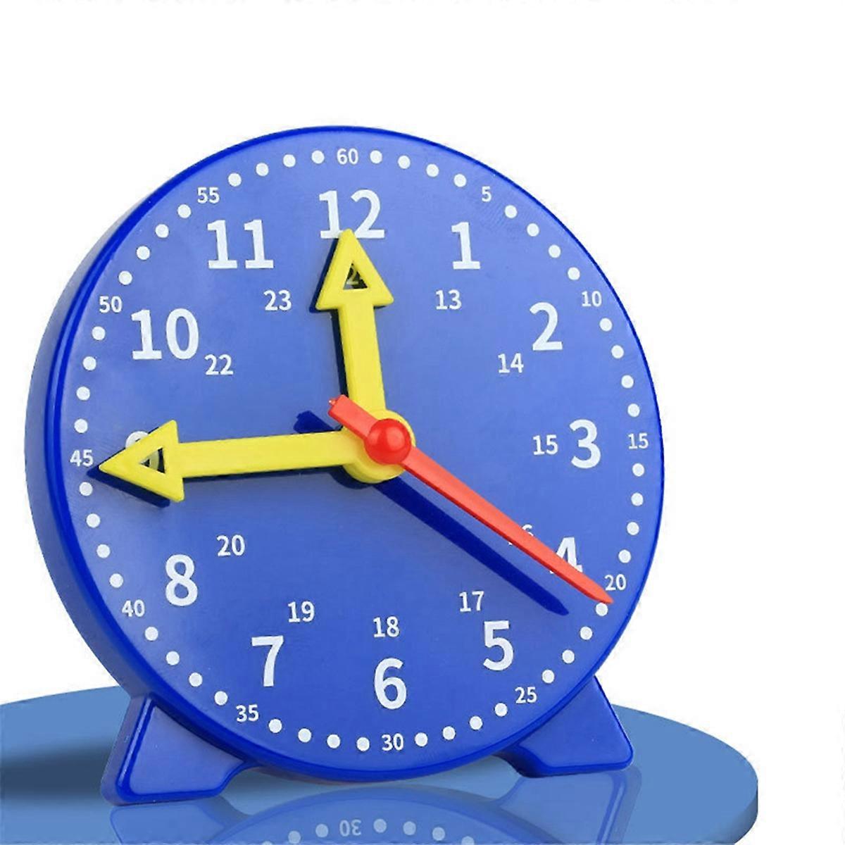 4 Inch Student Learning Clock Time Model, Teacher Gear Clock 24 Hour ...