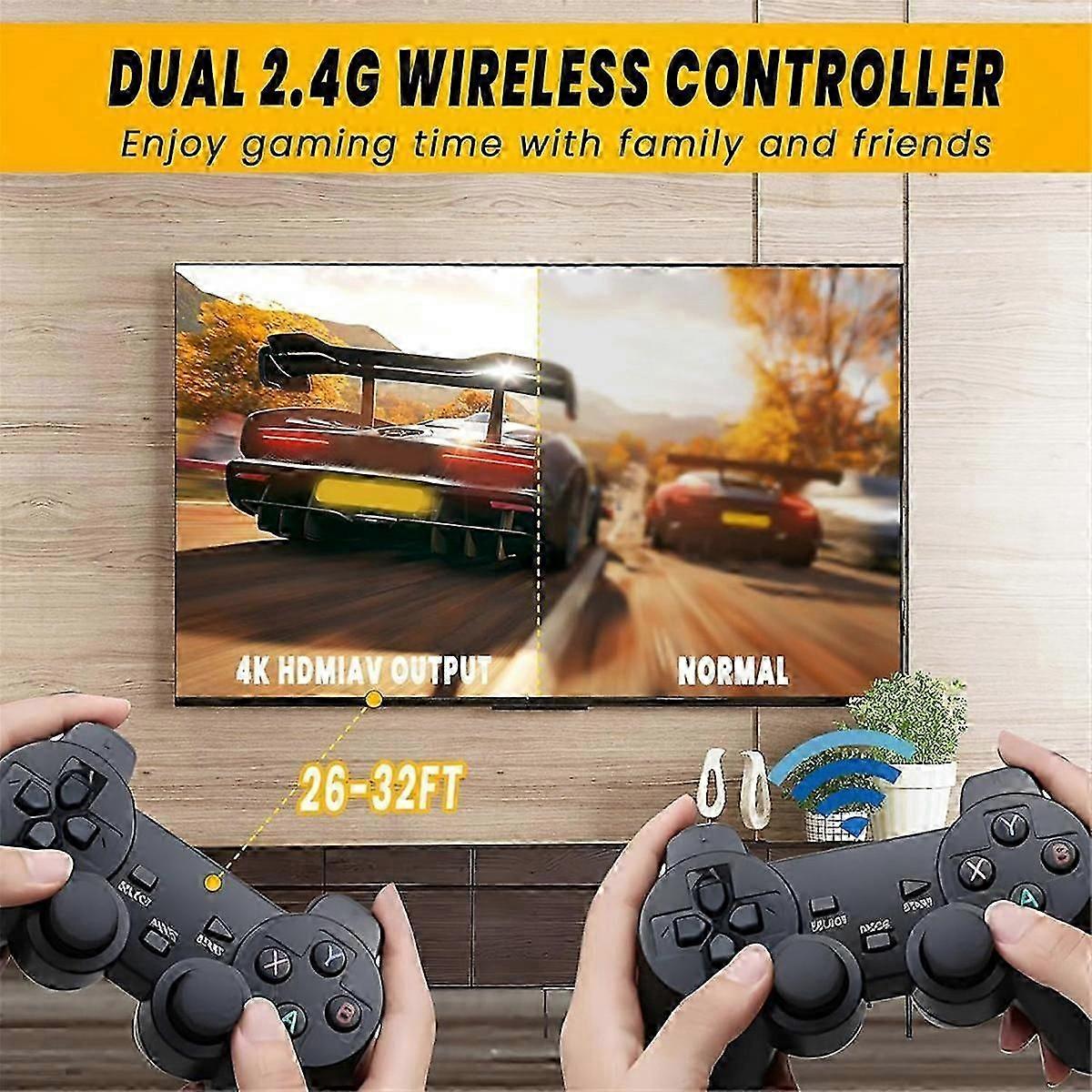 20000+ Games 4K Wireless Retro Game Console , Plug and Play Video Game ...