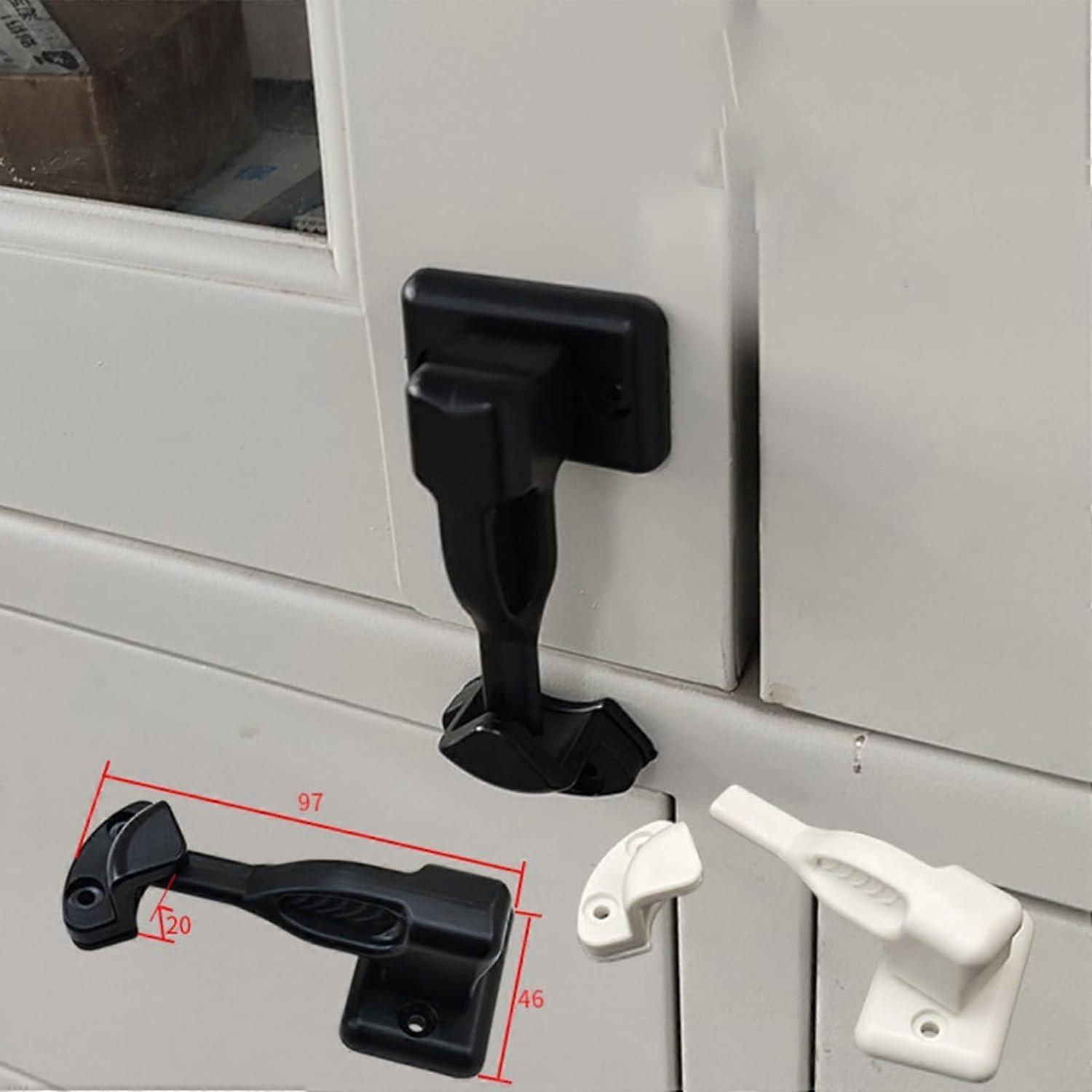 Caravan Door Holder - White Nylon Door Bolt for Caravan, Motorhome ...