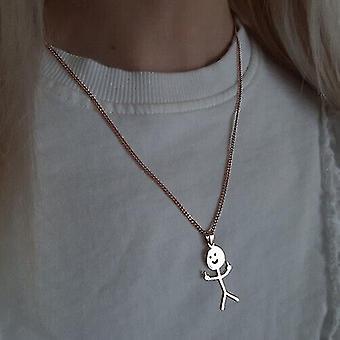 Funny Doodle Necklace, Personalized Matchstick Hand Gesture Necklaces ...