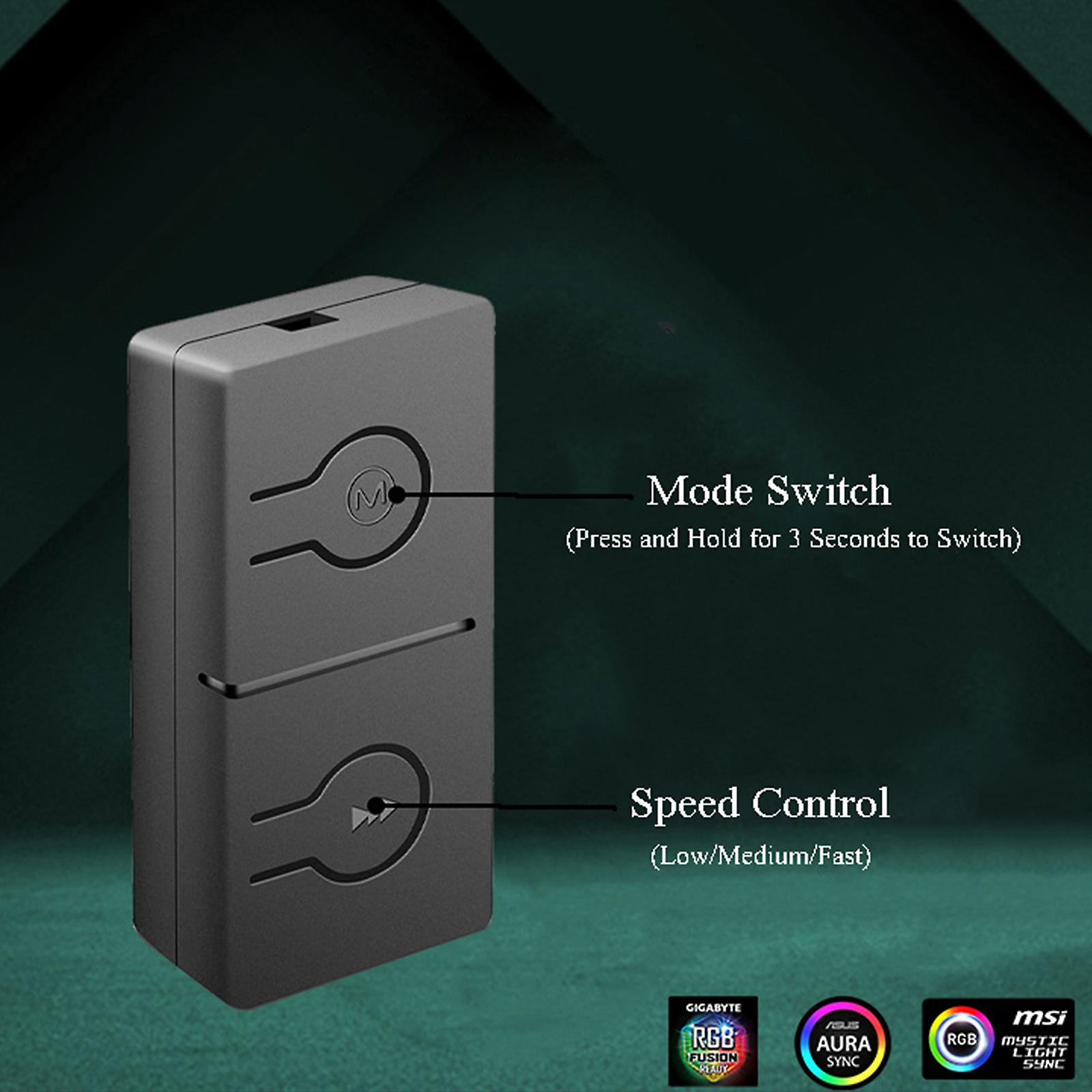 RGB Converter 5V to 12V RGB Transfer Hub 3pin to 4pin ARGB Light Fan ...