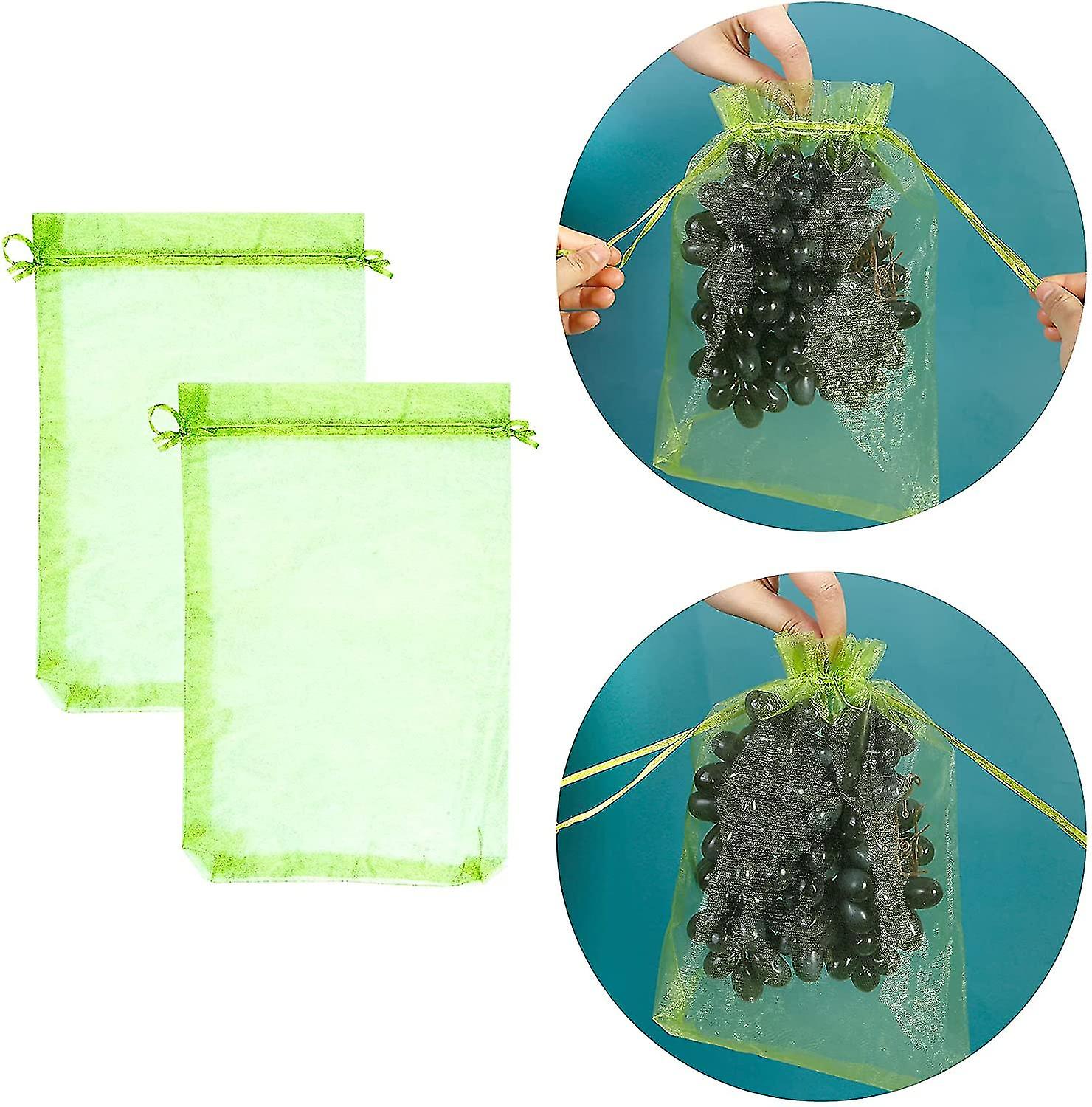 50 Pieces Grape Bunch Protection Bag, Organza Fruit Bag With ...
