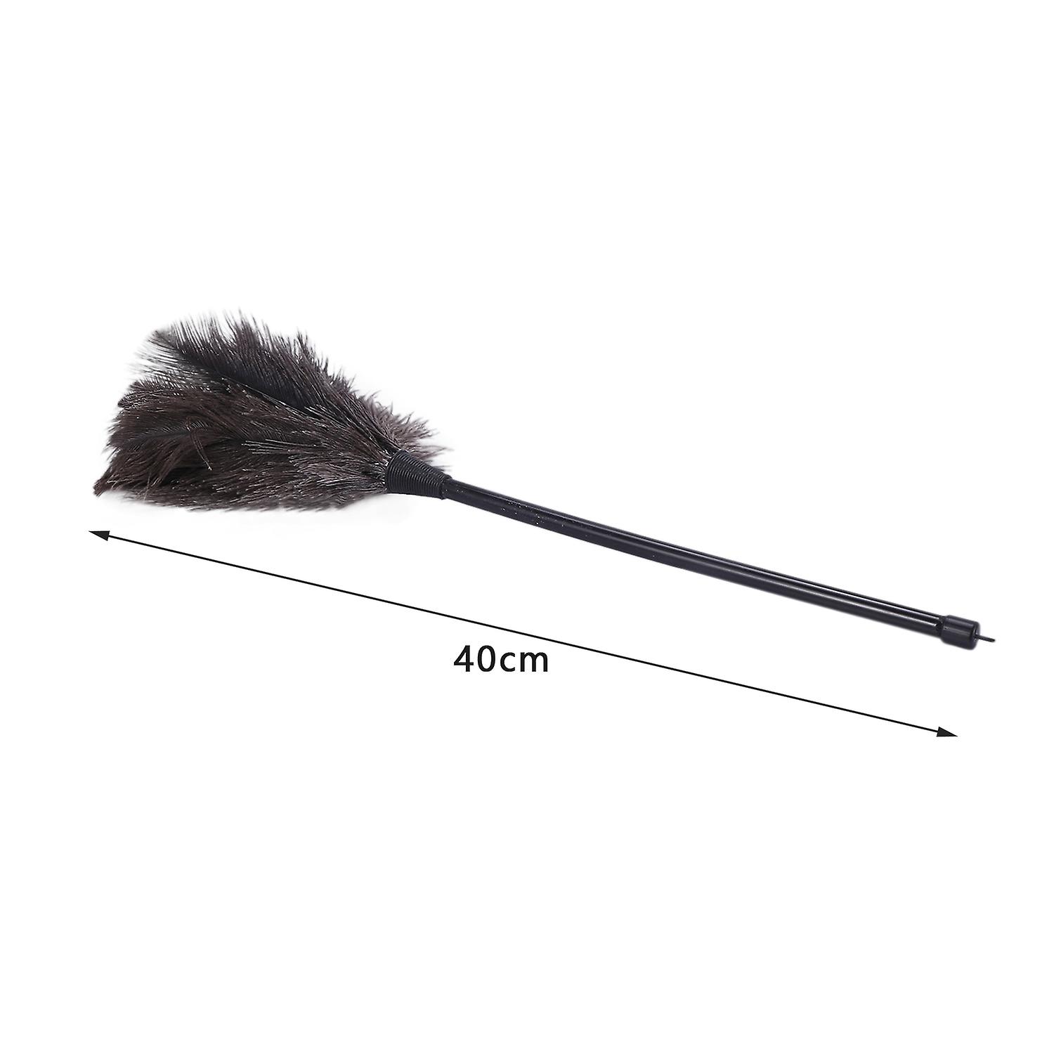 Ostrich Duster Feather Dusters with Long Plastic Handle Cleaning Brush ...