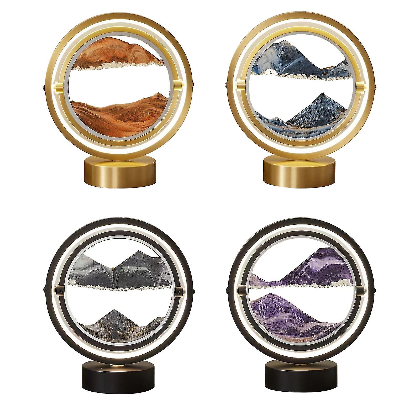 Led Sandscape Table Touch Lamp Moving Sand Art Circle Light | Fruugo UK