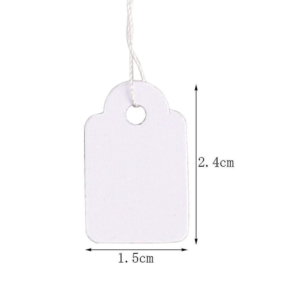 500 Pieces Jewelry Price Tags, White Strung Tags Paper Marking Tags ...