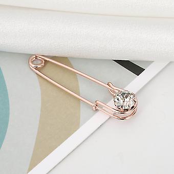 Crystal Safe Lapel Pin for Women Girls Charm Cubic Zirconia Paper Clip ...