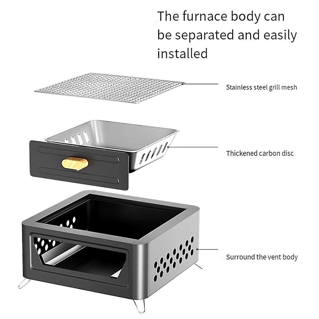 Charcoal Grill, BBQ Grill Folding Portable Smoker Grill, Barbecue Grill ...