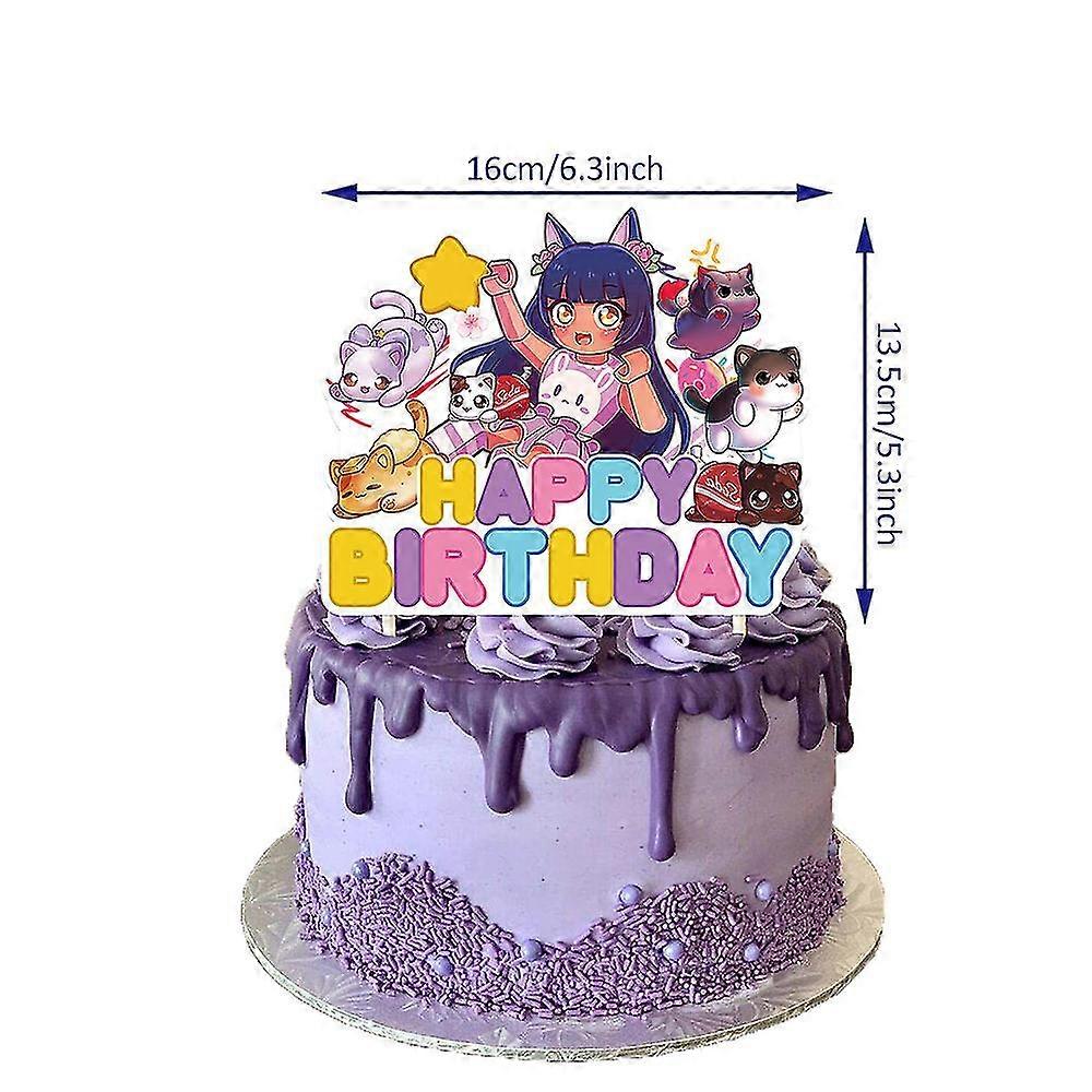 Aphmau Plushies Birthday Party Decorations Cartoon Cute Themed Cake ...