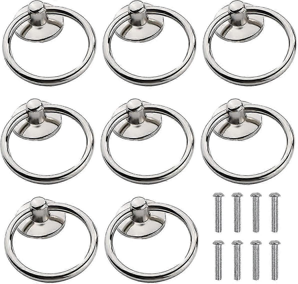 8 Pcs Vintage Drawer Handle Cabinet Knob Round Cupboard Handles Drawer ...