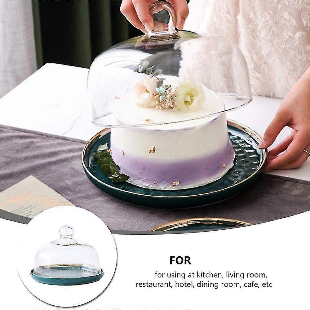 Cake Stand Cake Plate Server With Dome Dessert Cake Cover Butter Dish ...